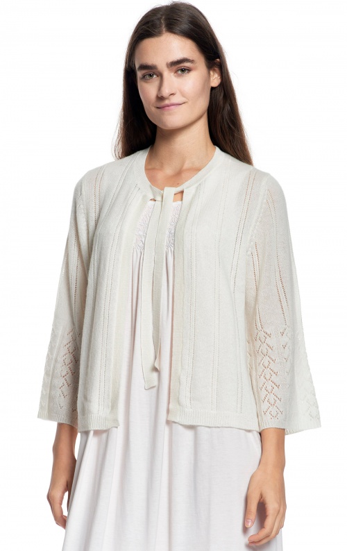 Ivory Cashmere Bedjacket